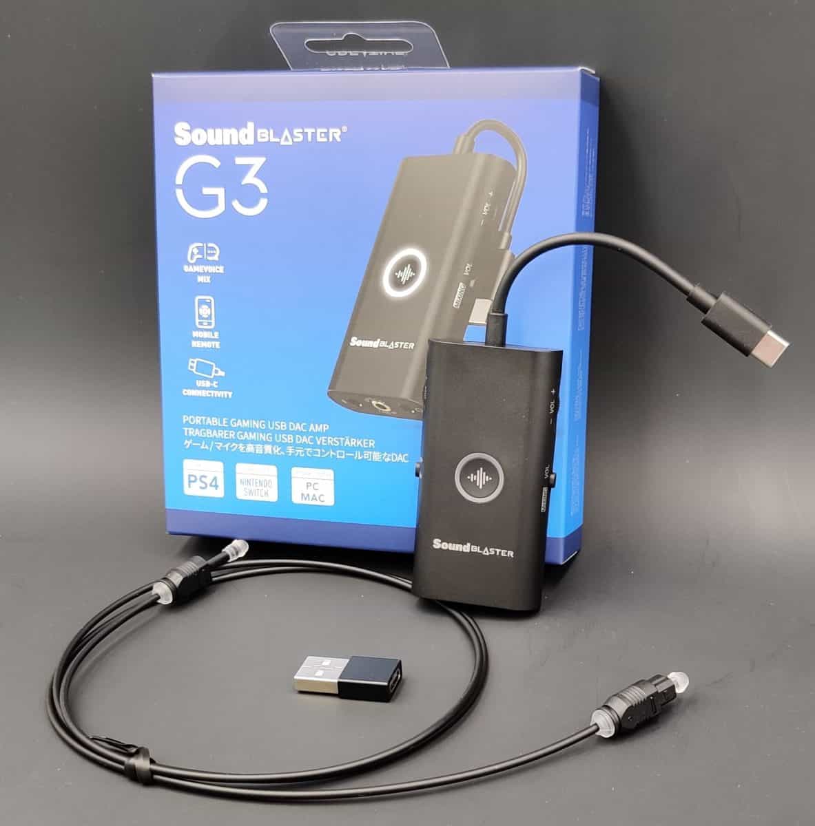 Sound Blaster G3 - Test d'un DAC pour PS4, Nintendo Switch et PC